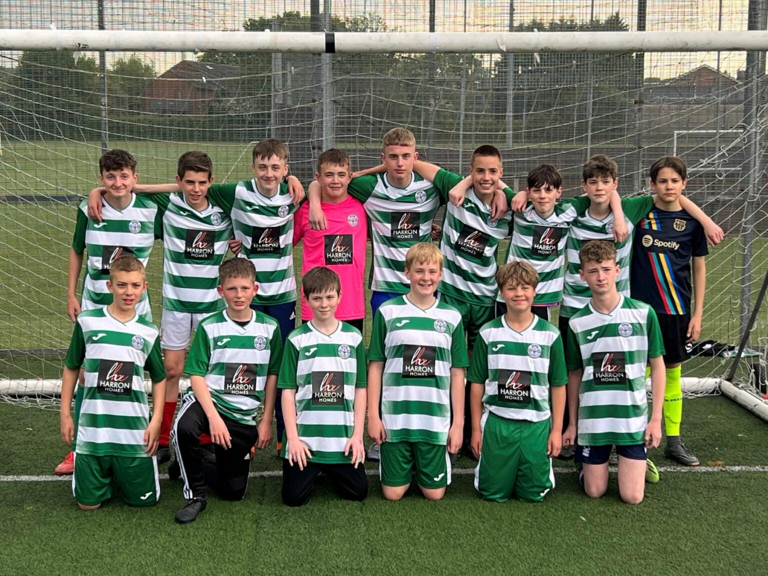 Football club scores new kits thanks to Harron donation - Harron Homes